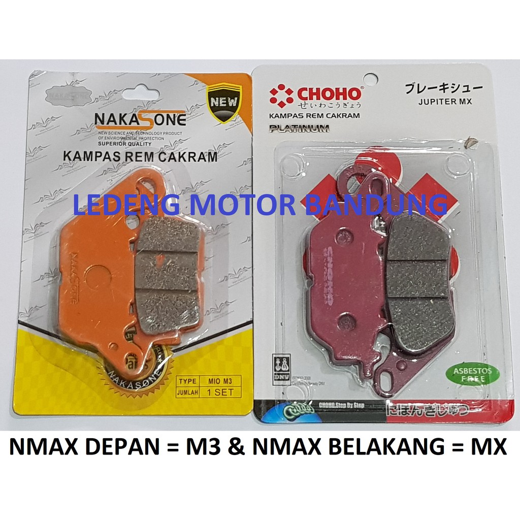 Jual Paket Nmax Kampas Rem Cakram Depan + Belakang N-max Disc Pad Choho ...