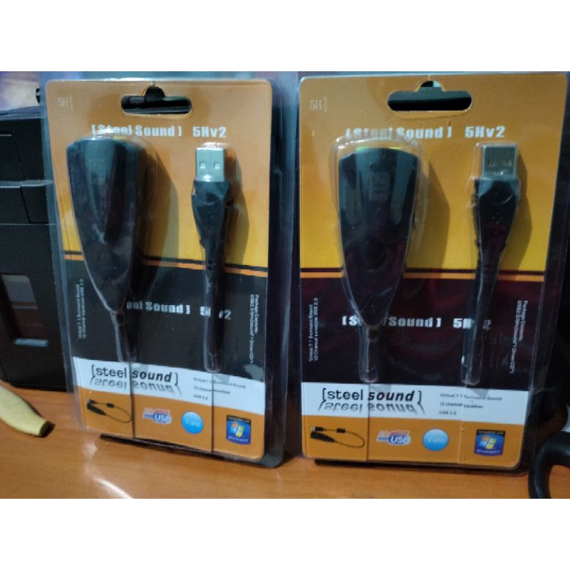 Jual Audio Sound Card Adaptor USB to Virtual 7.1 Channel Mic Earphone 5HV2 soundcard kabel ...