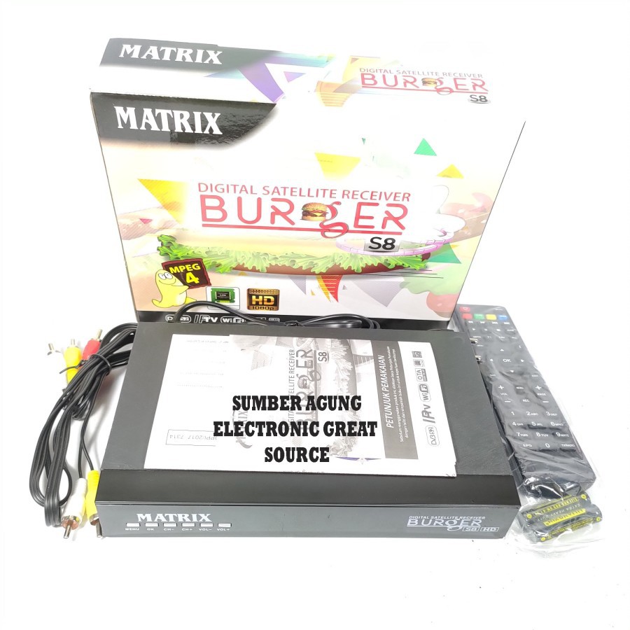 Jual Receiver Parabola Matrix S8 Digital Satellite Receiver Burger HD ...