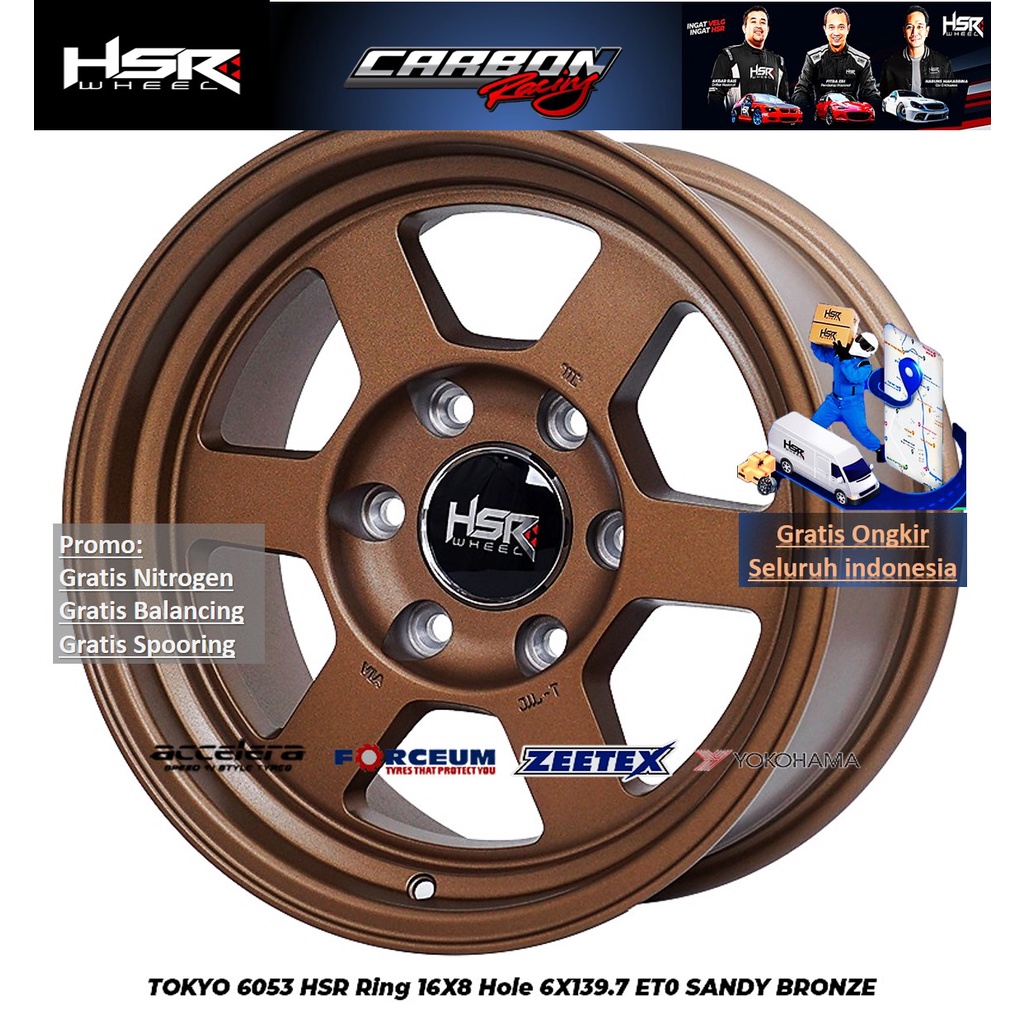 Jual Velg Mobil Offroad Baru Ring 16 Tokyo Hsr Lebar 8 Hole 6 untuk ...