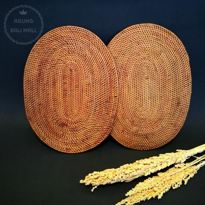 Jual Placemat Rotan Ate Oval | Alas Piring Rotan Ate | Tatakan Piring ...