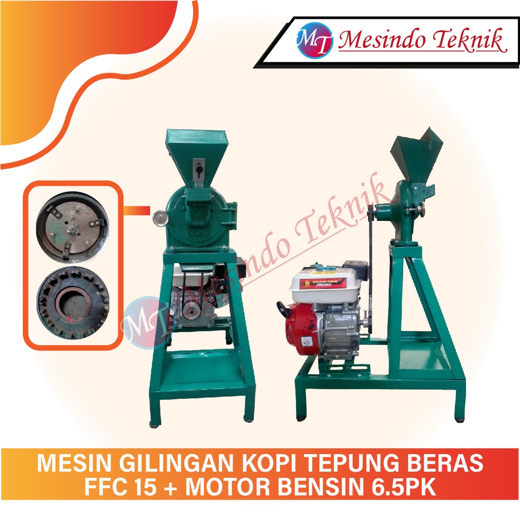 Jual MESIN GILING KOPI TEPUNG BERAS FFC 15 dengan penggerak | Shopee ...