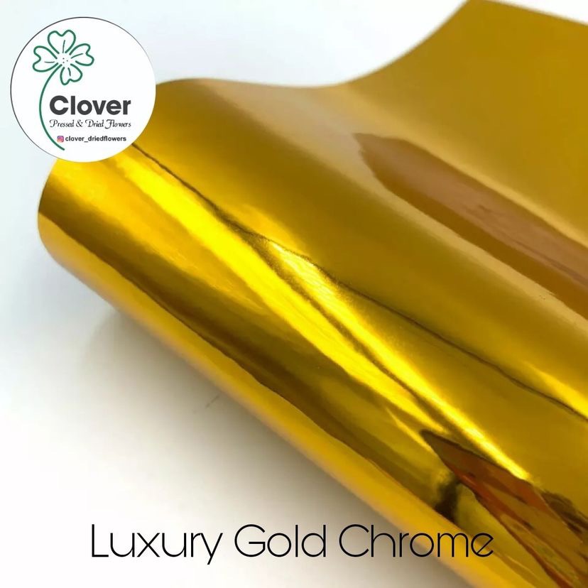 Jual Stiker Emas - GOLD CHROME Sticker - Sticker kartu bunga kering ...