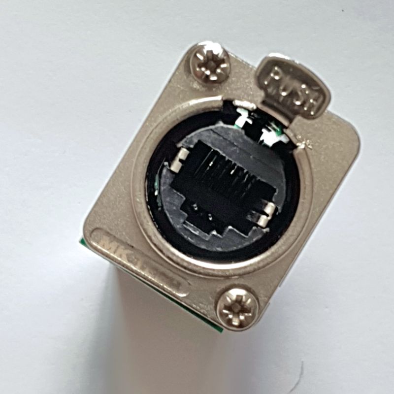 Jual EtherCON tipe D untuk panel (chasis), sambungan RJ45 untuk panel ...