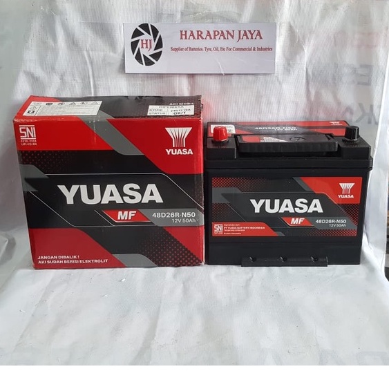 Jual AKI MOBIL YUASA MF N50 (50AH) (KERING) | Shopee Indonesia