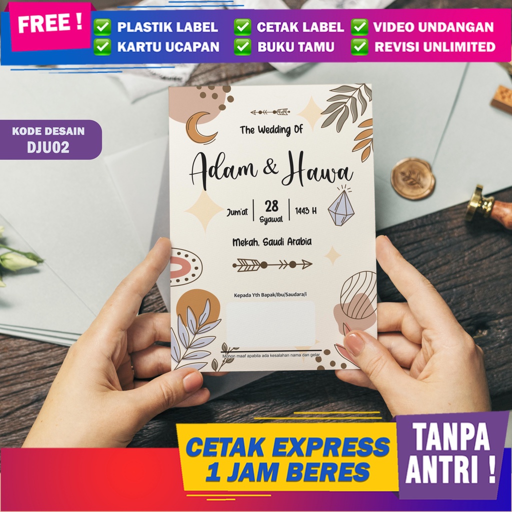 Jual Undangan Pernikahan Murah Elegan Tebal Bergaransi Tanpa Antri ...