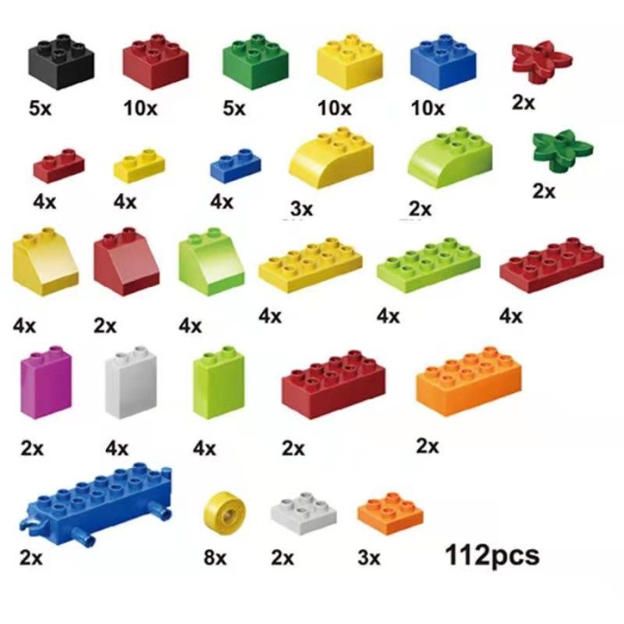Jual LEGO-BRICK- DIY BRICK BLOCK BALOK BESAR COMPATIBLE LEGO DUPLO - 52 ...
