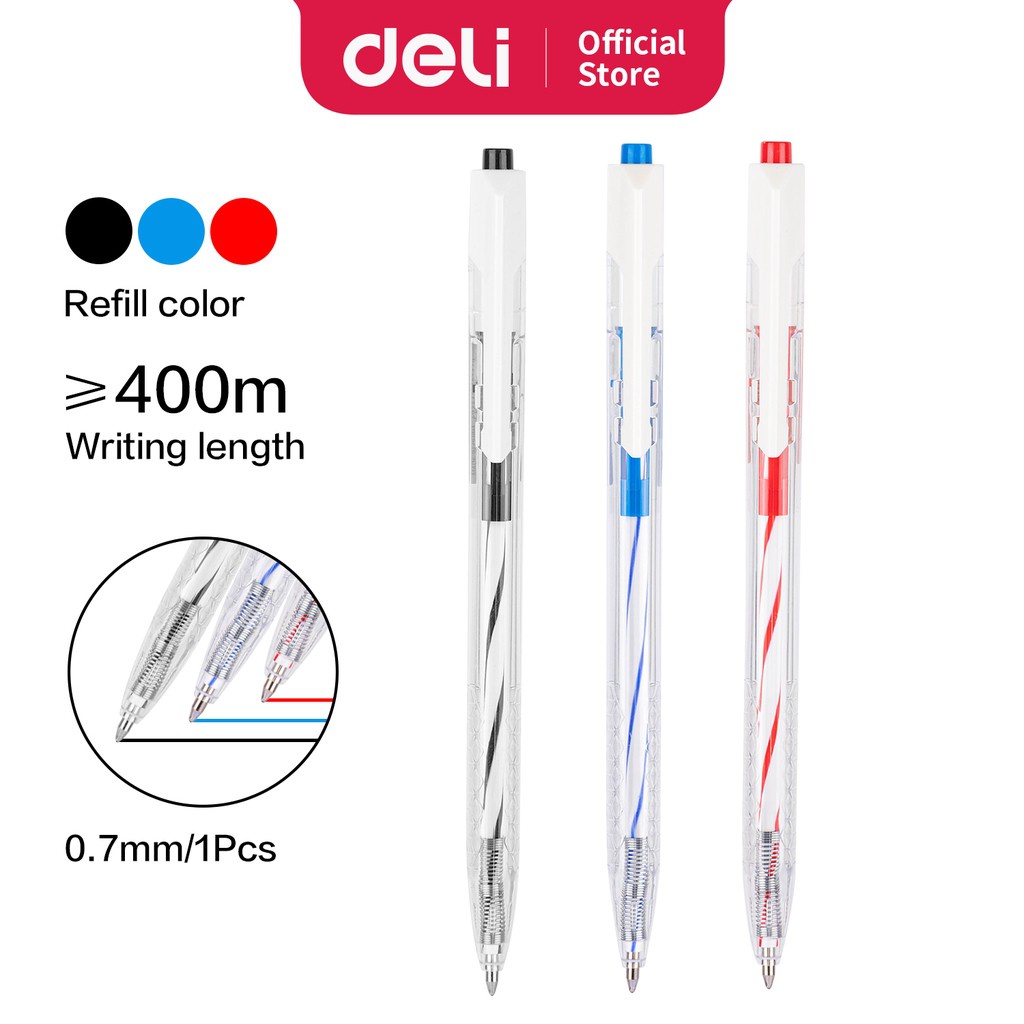 Jual Pulpen DELI Arrow Retractable - EQ24 0.7mm | Shopee Indonesia