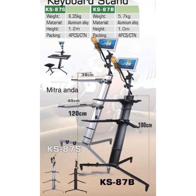 Jual stand keyboard 2 susun ks87b | Shopee Indonesia