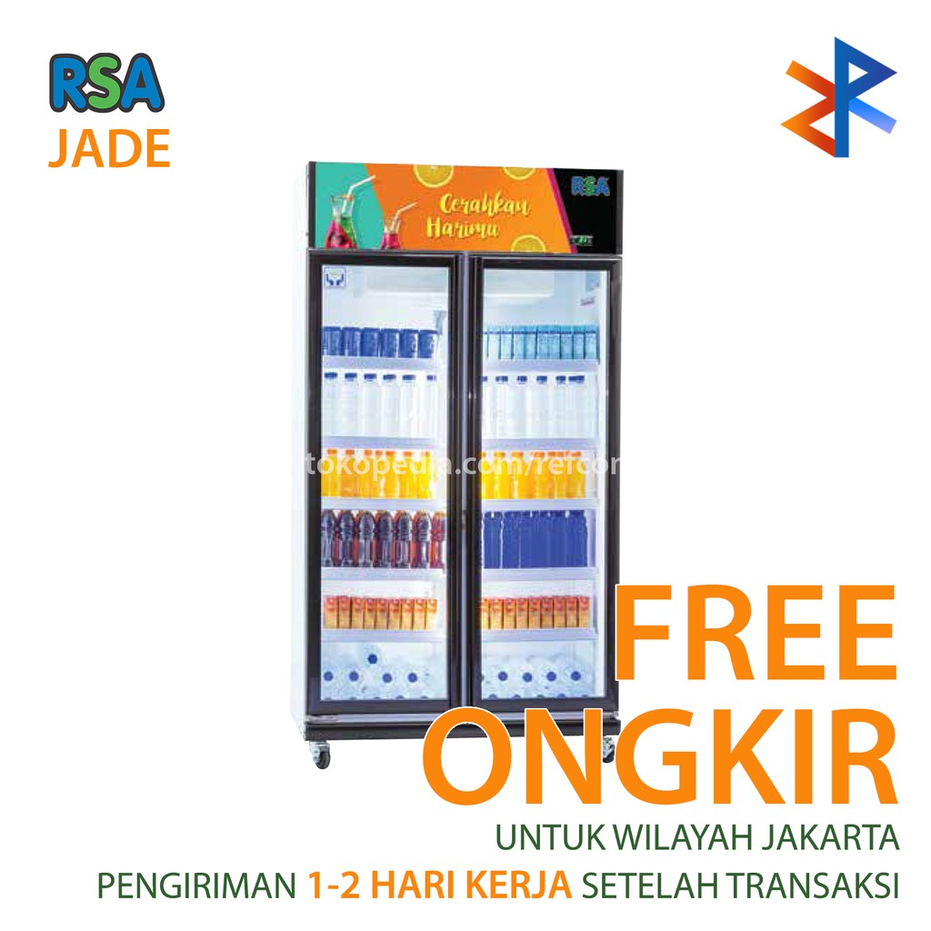 Jual Showcase Chiller / Cooler 2 Pintu RSA Jade | Shopee Indonesia