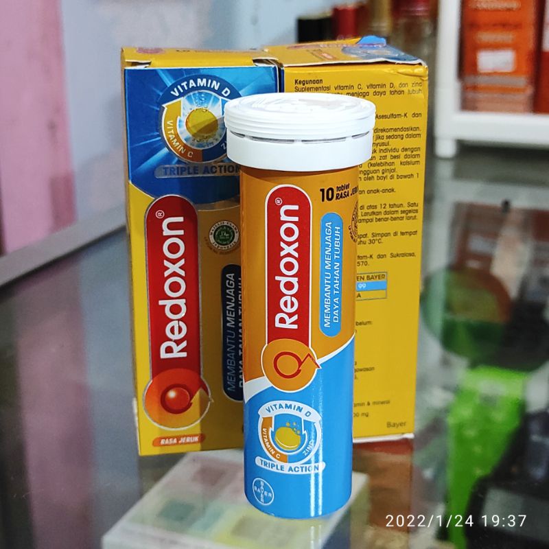 Jual Redoxon Triple Action Isi 10 Tablet Larut Rasa Jeruk - Menjaga ...