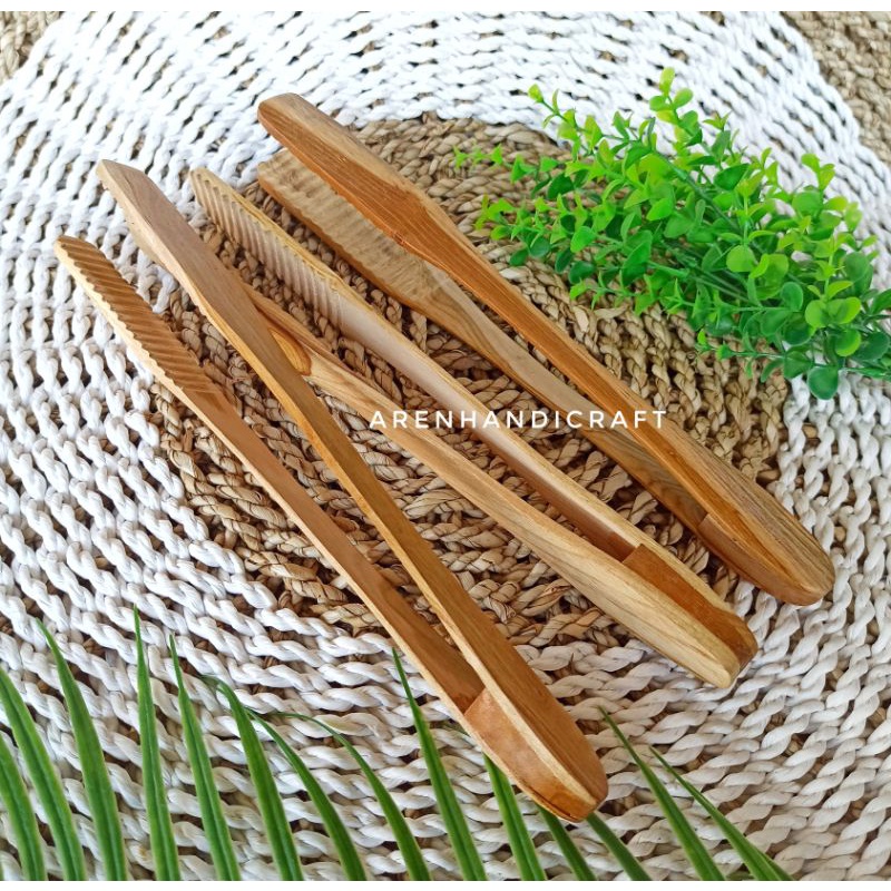 Jual ARENHANDICRAFT Pencapit makanan kayu jati | Shopee Indonesia