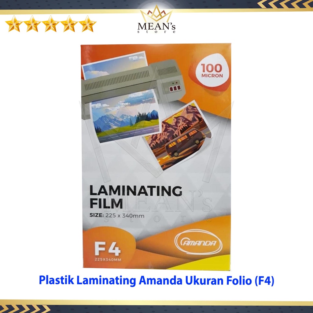 Jual Plastik Laminating Amanda Ukuran Folio F4 100 Micron / Plastik ...