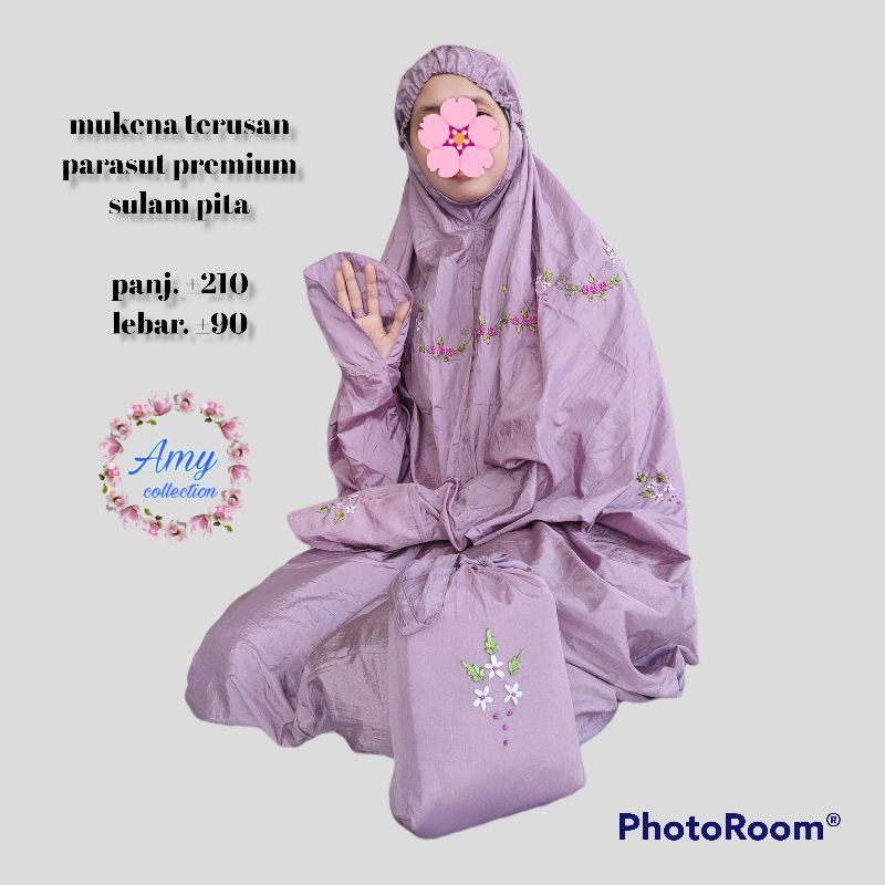 Jual MUKENA TERUSAN sulam pita / RUKUH PARASUT PREMIUM MURAH TRAVELING ...