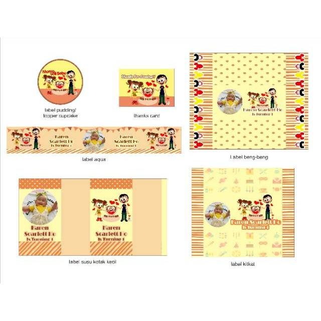 Jual Paket Desert table Karen | desert table custom | label kemasan ...