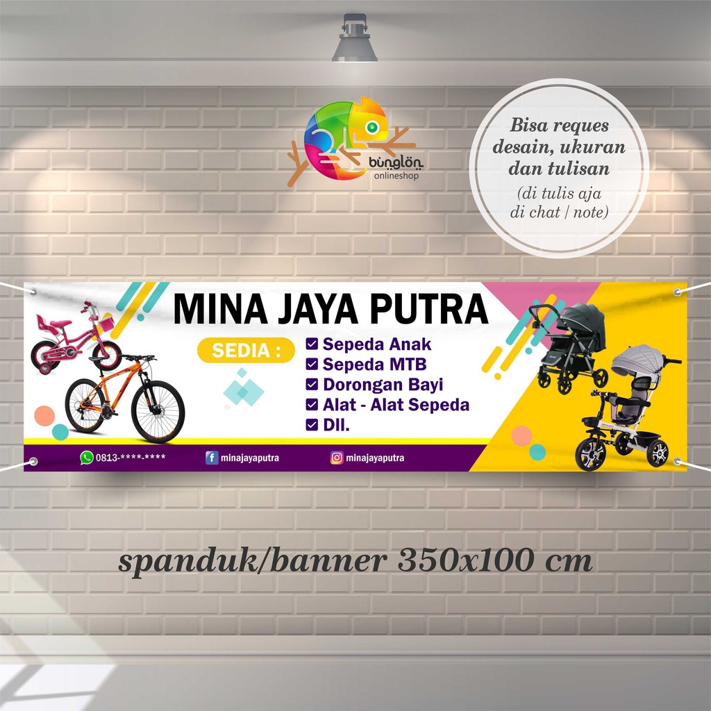 Jual Spanduk, Banner Toko Sepeda | Shopee Indonesia