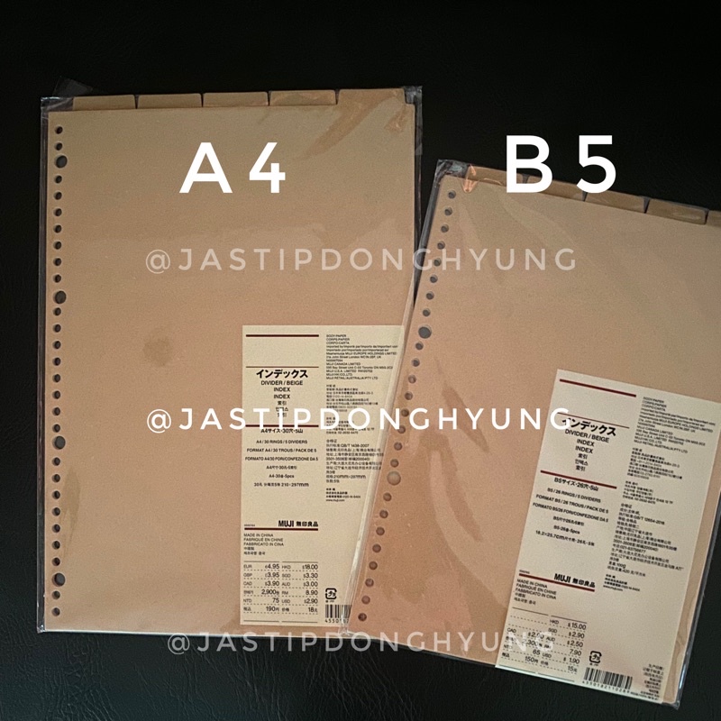 Jual MUJI Binder Transparan B5 / Transparent A4 A5 (Clear 26 / 30 / 20 Ring Besi / 2 Ring besi ...