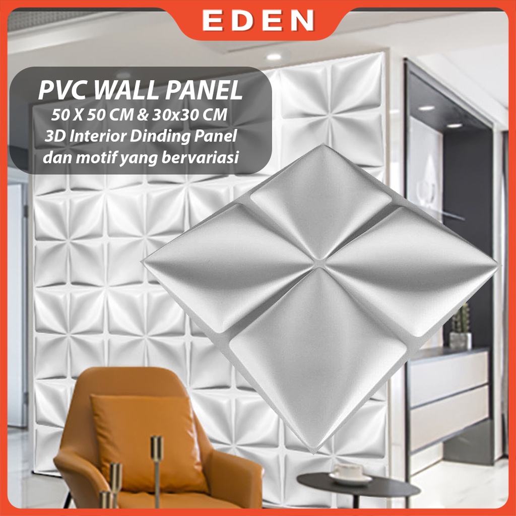 Jual 3D PVC Wall panel Dinding 50x50 cm Wallpaper MOTIF BUNGA B | Dekor ...