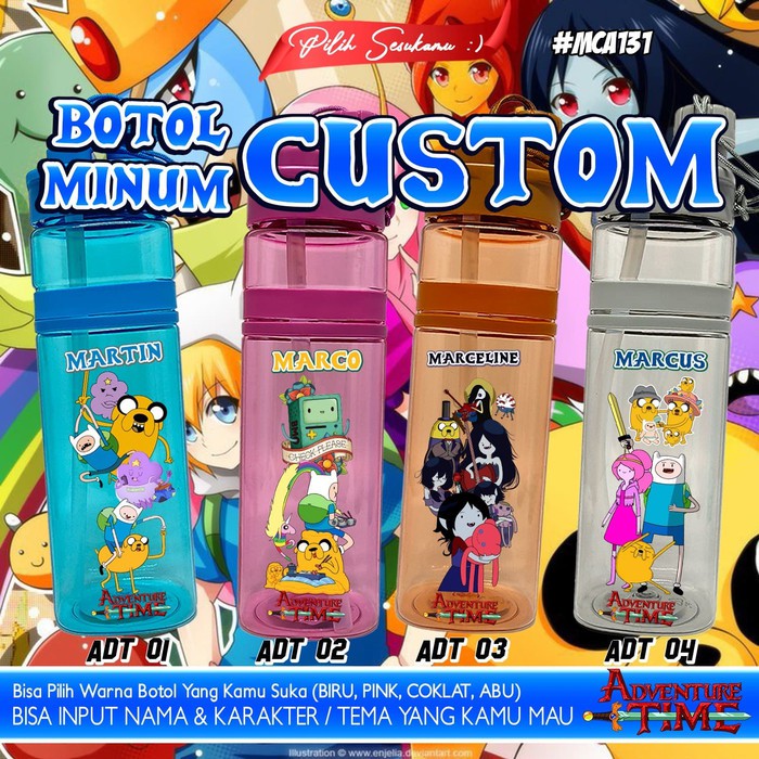 Jual Botol Minum Custom Anak tema ADVENTURE TIME | Shopee Indonesia