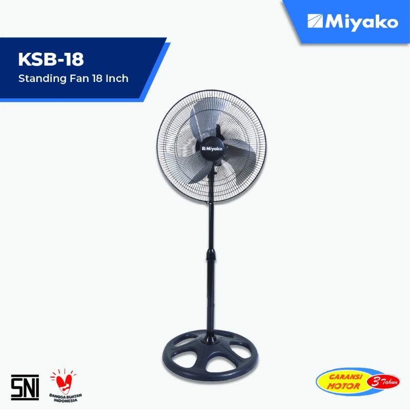Jual MIYAKO STAND FAN BESI METAL 18" KSB-18 | Shopee Indonesia