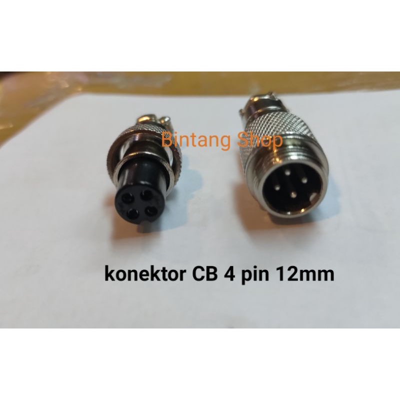 Jual Konektor mini CB 4 pin / mini DIN 4 pin per set | Shopee Indonesia