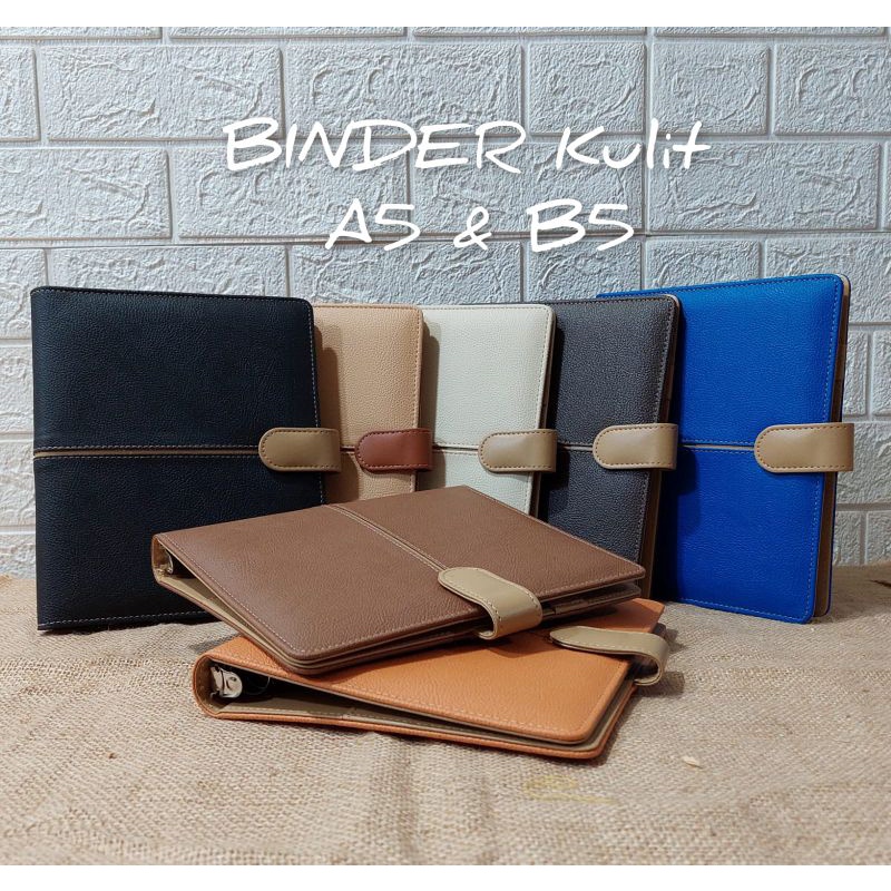 Jual Binder Kulit A5, B5, Binder Kuliah, Cover Binder, Binder A5 Ring 6 ...