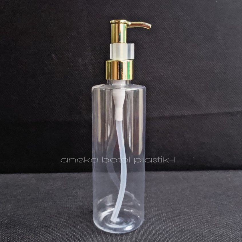 Jual Botol Pet 250ml Plastik Bening Rf Br Tutup Pump Lock Luxury Gold ...