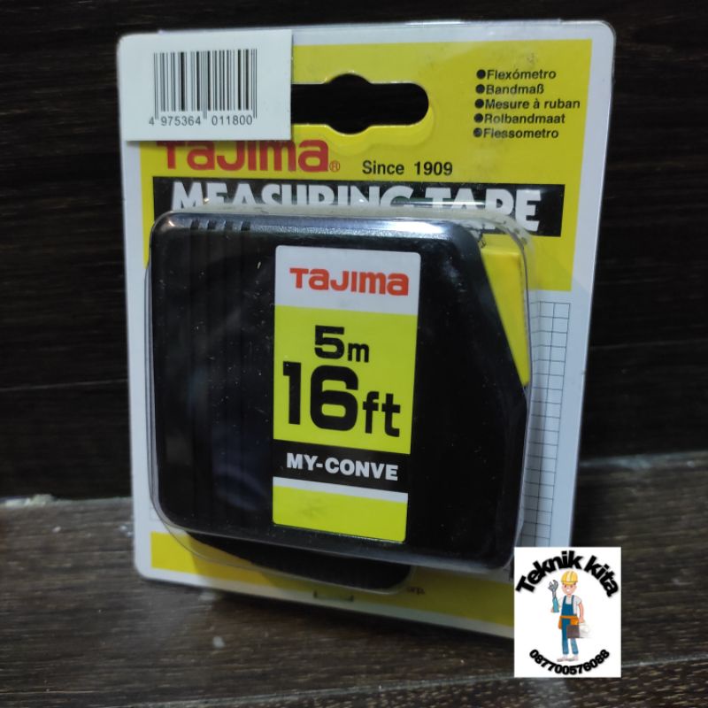 Jual TAJIMA Meteran Roll 5 Meter - Measuring Tape MY-CONVE 16ft Made in Japan | Shopee Indonesia