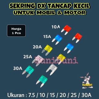 Jual Sekring Sikring / Fuse DX Tancap KECIL MINI Untuk Mobil Motor Universal - ECERAN | Shopee ...