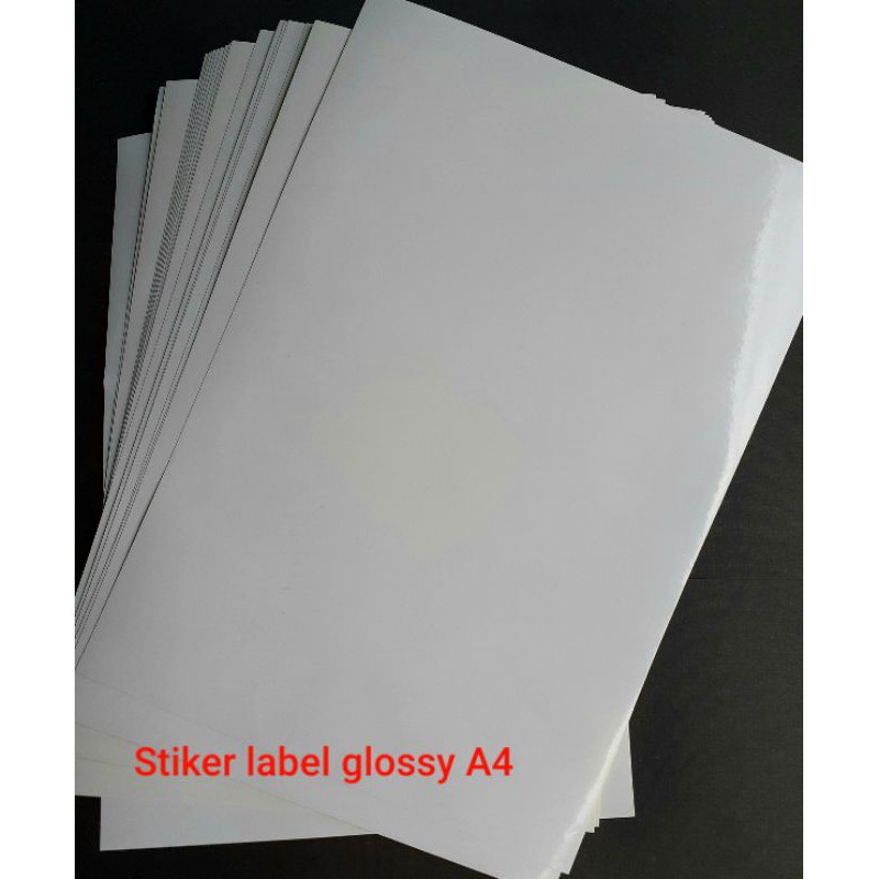 Jual Kertas Stiker A4 isi 10 lembar/ Stiker Label A4/Stiker Glossy A4 ...