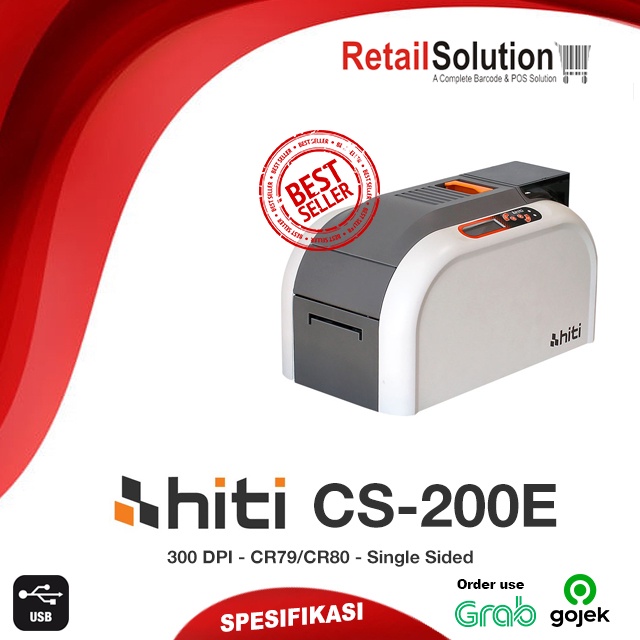 Jual Printer ID Card USB 300DPI Single Sided - HITI CS-200e / CS200E / CS-200 / CS200 | Shopee ...