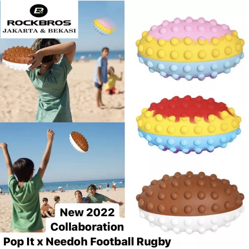 Jual Pop It Rugby Bola New Football Needoh Stress Ball Fidget Toys ...