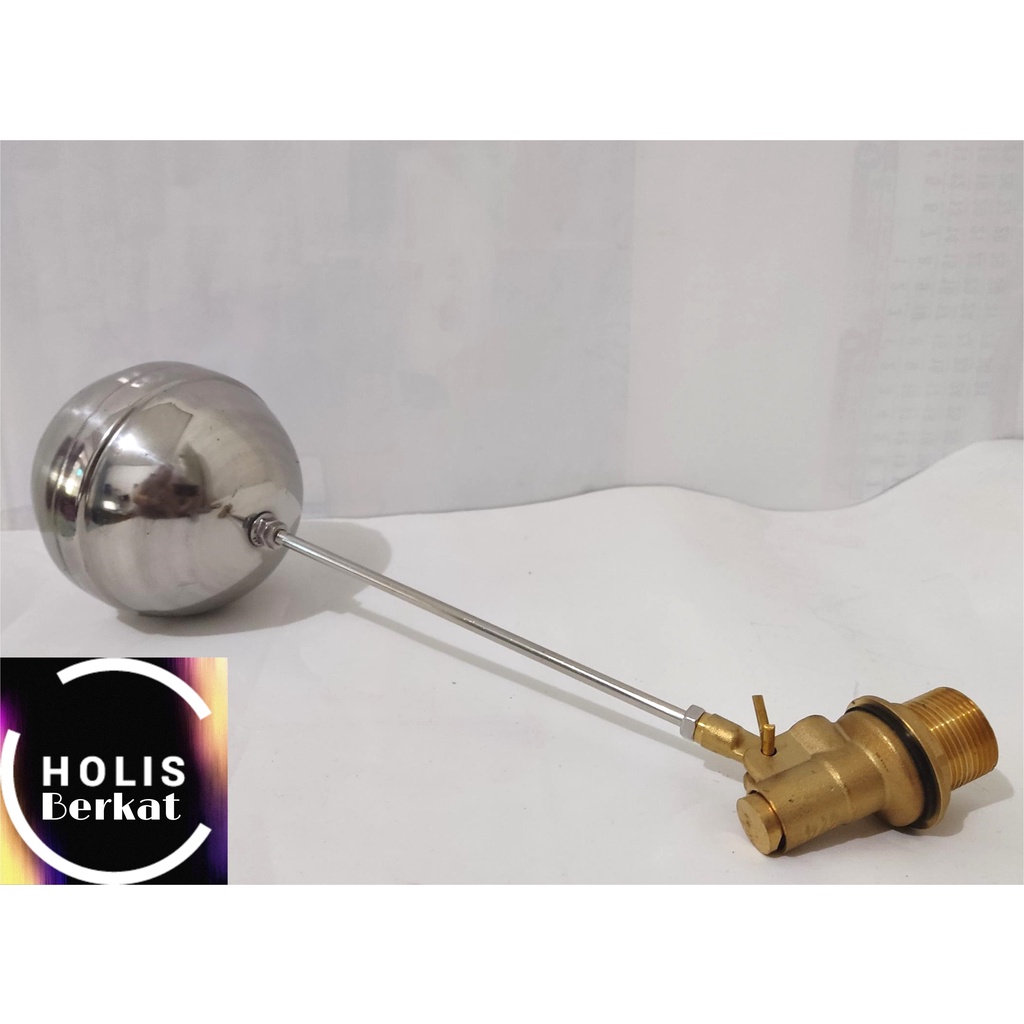 Jual Floating Valve / Pelampung Toren 3/4" Kuningan + Bola Stainless ...