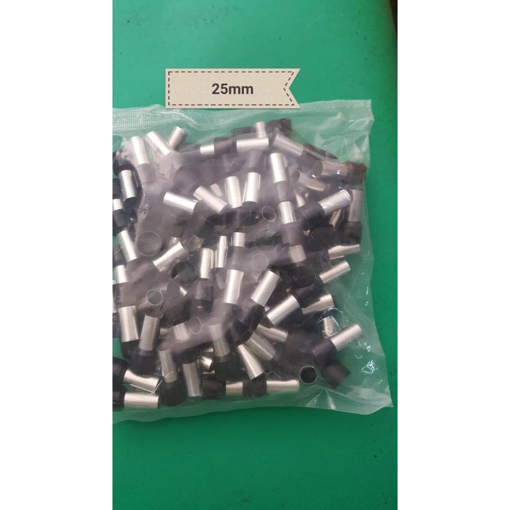 Jual Skun Ferules Ferrules Insulated End Cord Terminal 25 25mm 1 Pak ...