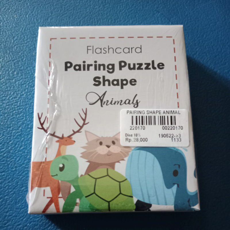 Jual flashcard pairing puzzle shape animals kualitas bagus | Shopee ...