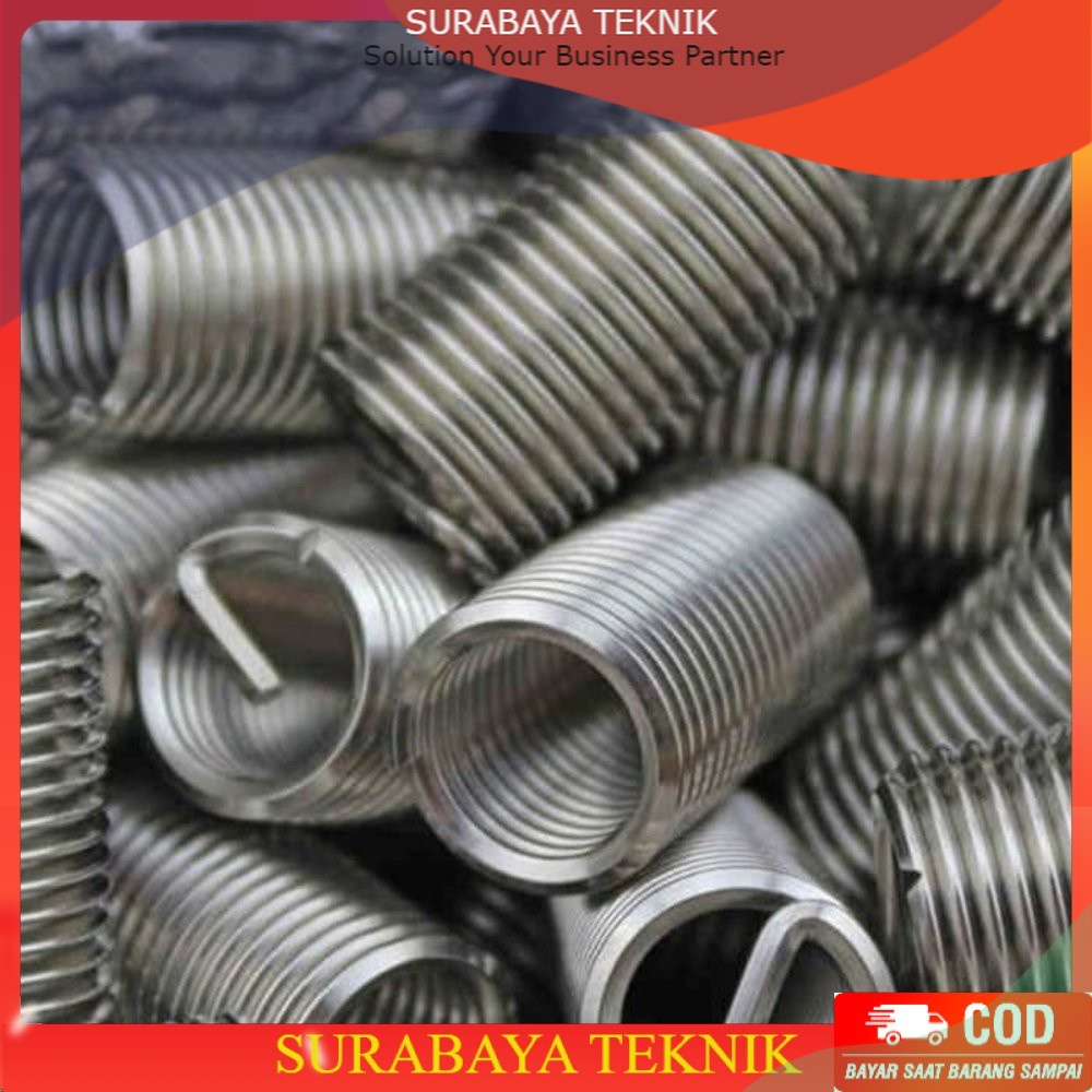 Jual Recoil Baut Helicoil m3 m4 m5 m6 Mm8 m10 m12 Thread Repair Insert ...