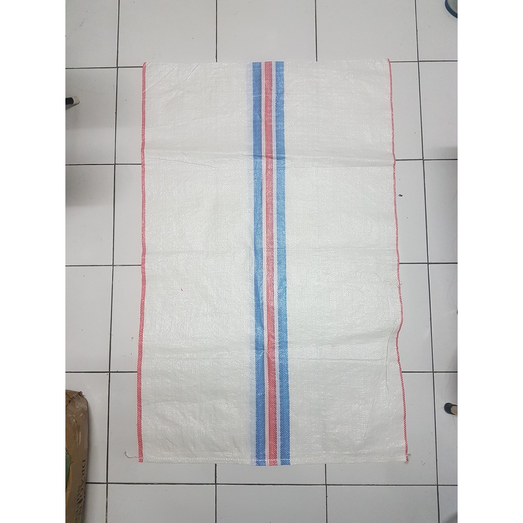 Jual 10 Lembar Karung 100KG Beras Plastik Putih Goni 75x115cm Polyester ...