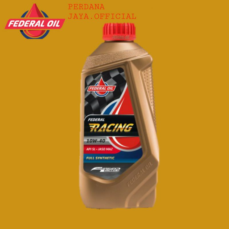 Jual Oli Federal Racing 10W40 API SL Full Synthetic 1 Liter | Shopee ...