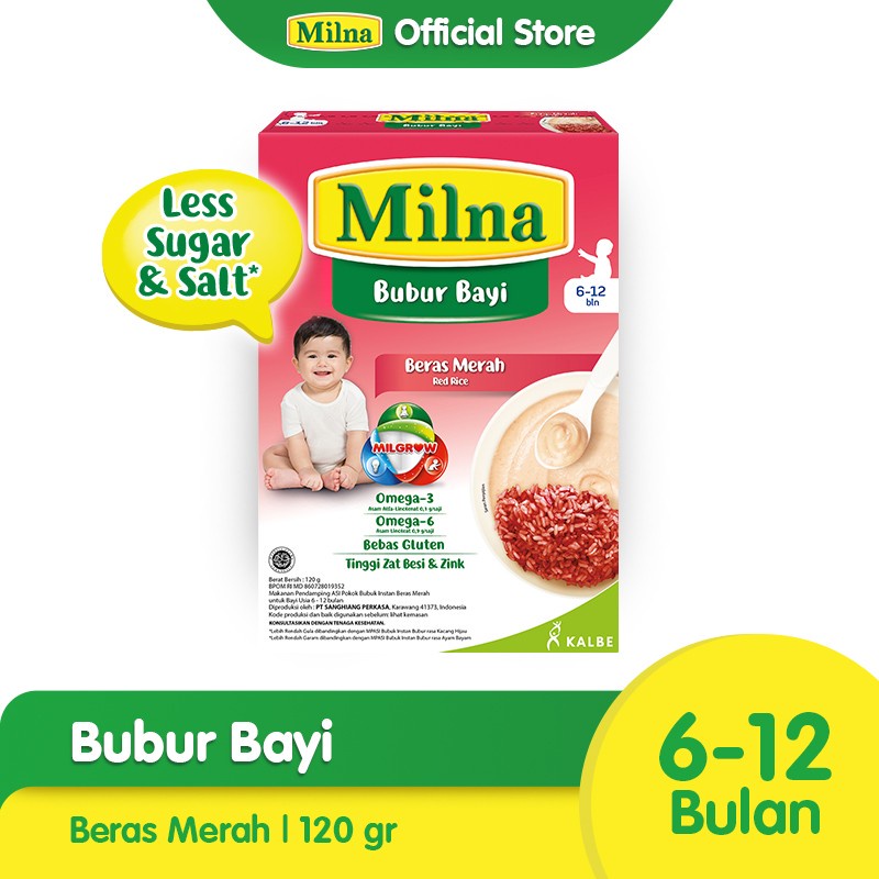 Jual Milna Bubur Bayi Beras Merah 120g | Shopee Indonesia