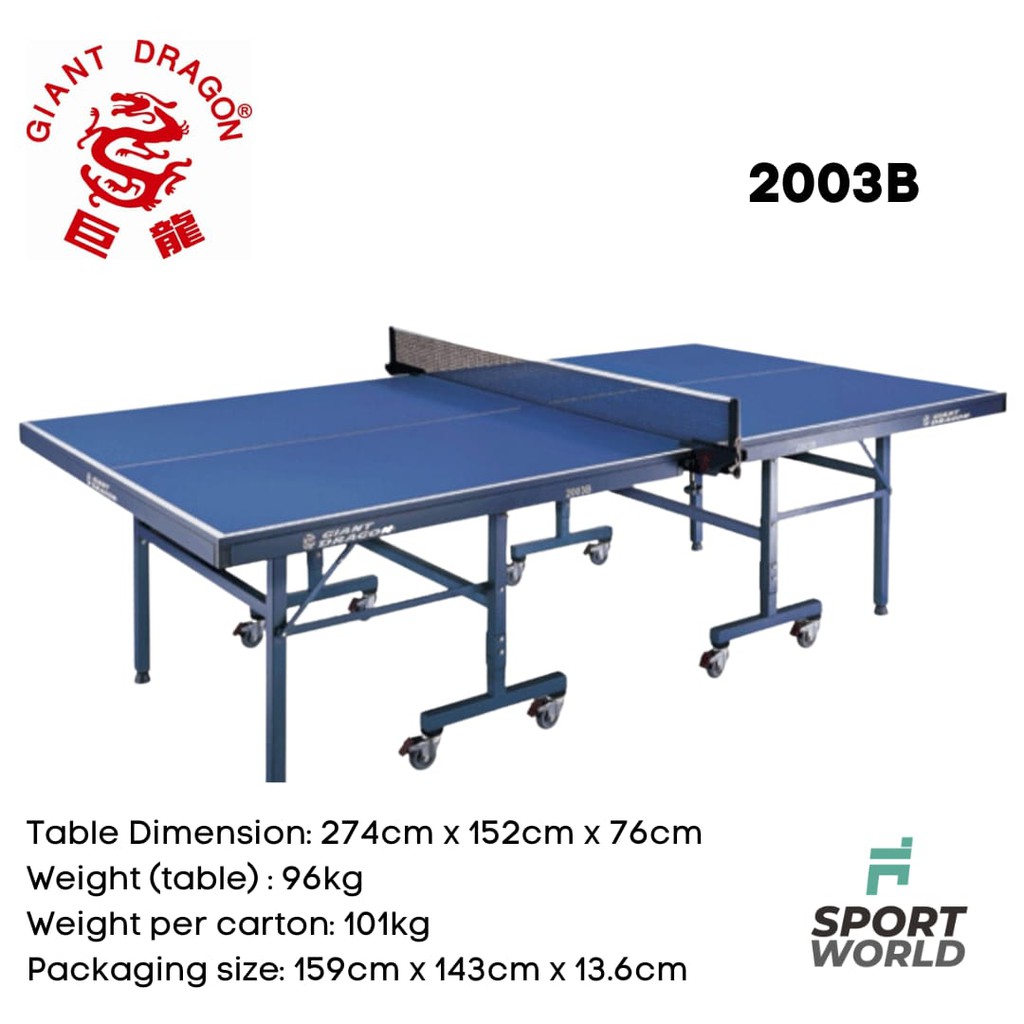 Jual TABLE TENNIS/TENIS MEJA GIANT DRAGON 2003B Indoor - ORIGINAL | Shopee Indonesia
