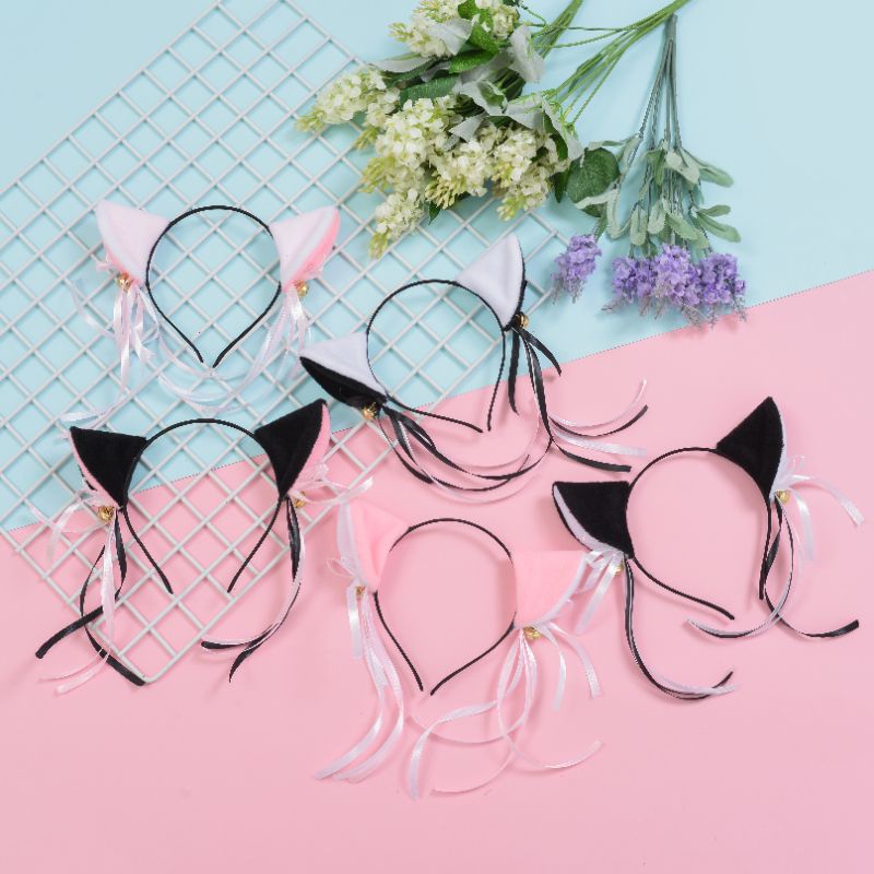 Jual [NEKOMIMI] Bando Kucing - Cat Ear Headband | Shopee Indonesia