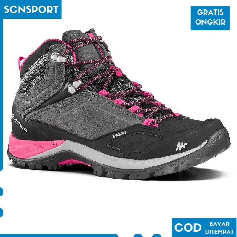 Jual Decathlon Quechua Sepatu Mendaki Trekking Camping Wanita Mh500 Mid ...
