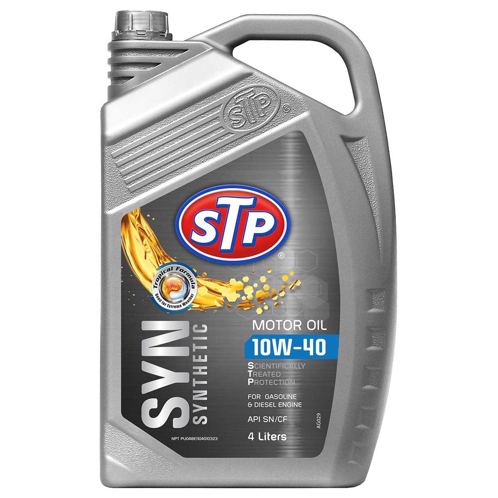 Jual STP - Synthetic Motor Oil 10W-40 4 L Oli Mesin Manual Matic Mobil Motor Sintetik | Shopee ...