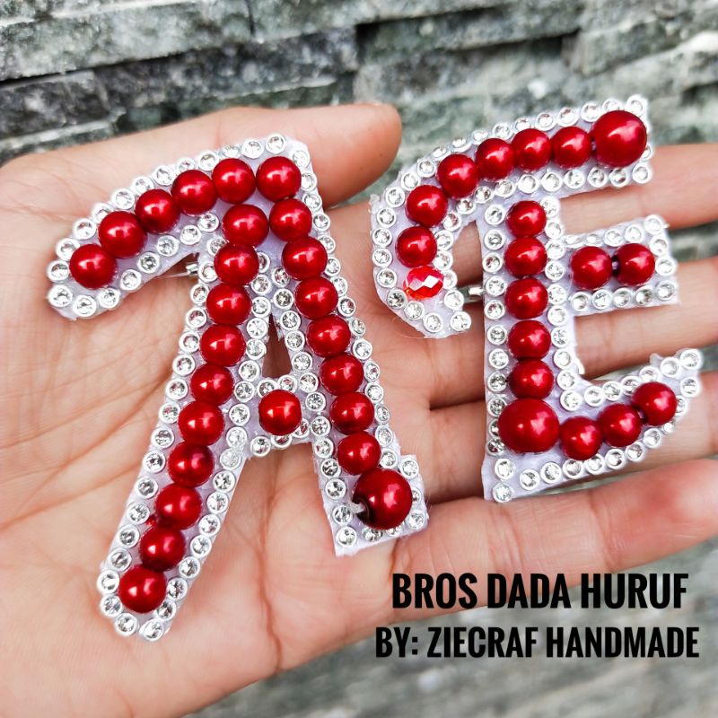 Jual BROS DADA INITIAL NAMA MUTIARA MERAH BROS HURUF BROS DADA CANTIK ...