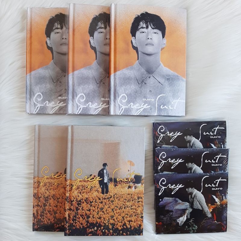 Jual SUHO Grey Suit x Mecima Album - Photocards | Shopee Indonesia