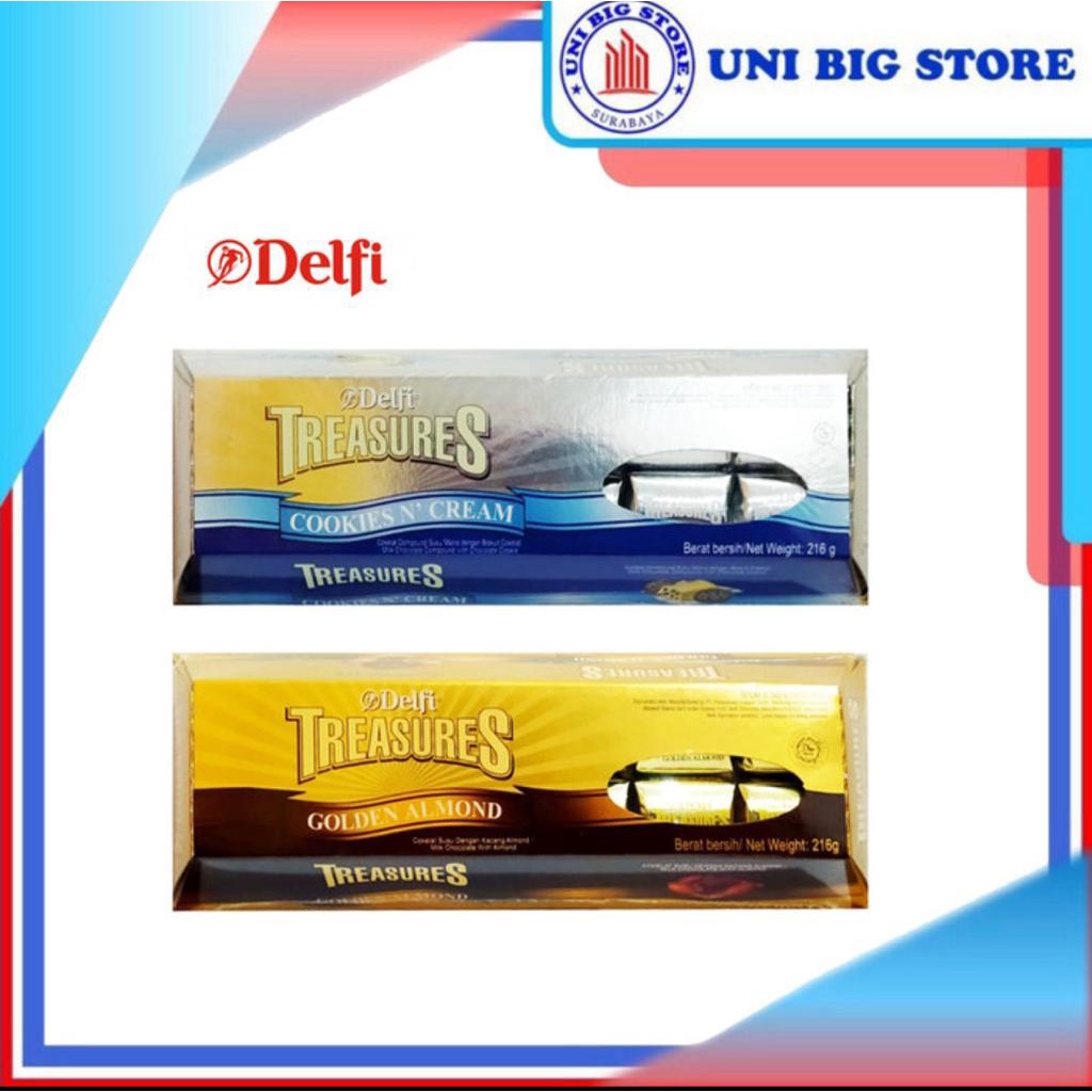 Jual Delfi Treasures Treasure Coklat Cookies & Cream - Golden Almond ...