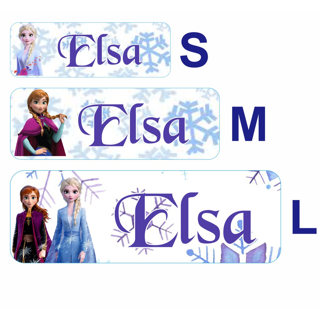 Jual STIKER LABEL NAMA WATERPROOF BASIC FROZEN II | Shopee Indonesia