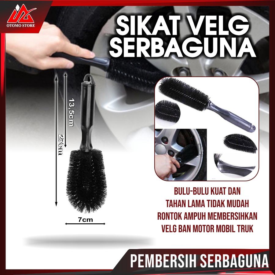 Jual SIKAT VELG Pembersih Pelek Ban Mobil Motor Wheel Brush Bulu Halus ...
