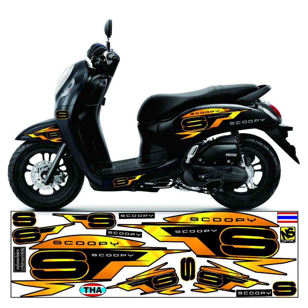 Jual STRIPING SCOOPY BARU 2016-2021 STICKER LIS SCOOPY MOTIF THAILOOK ...