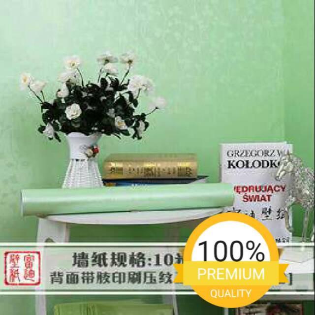 Jual WALLPAPER DINDING POLOS HIJAU TEXTURE 10M | Shopee Indonesia